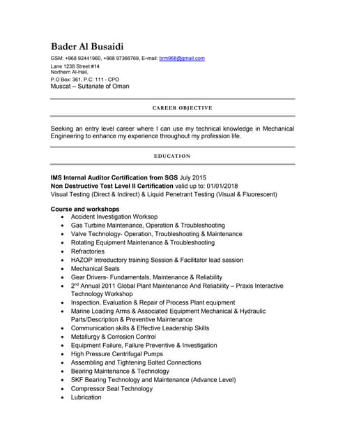 My cv | PDF | Civil Engineering Industry | Industries