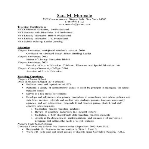 Resume August 2015 | DOCX