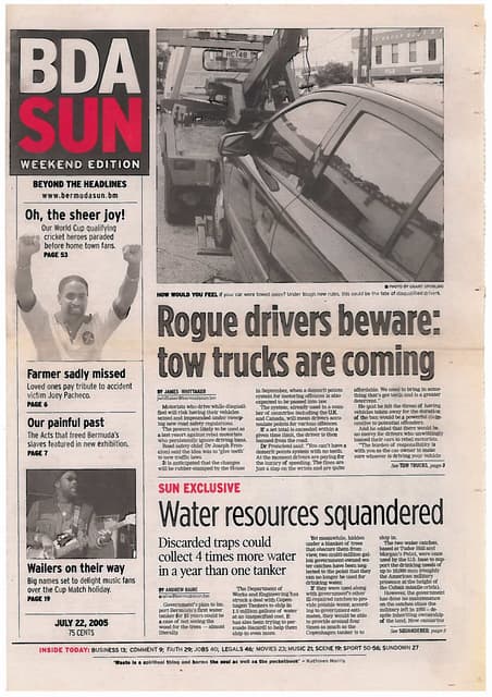 Bermuda Sun, writing sample: Gold rush by Andrew Raine | PDF