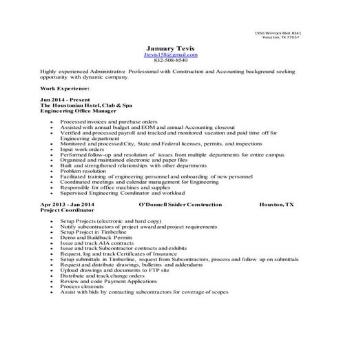 JT Resume | DOCX | Resume Writing and Advice | Job Search