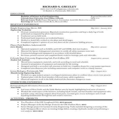 Anthony R. Ferrentino Resume Civil Engineering | DOCX