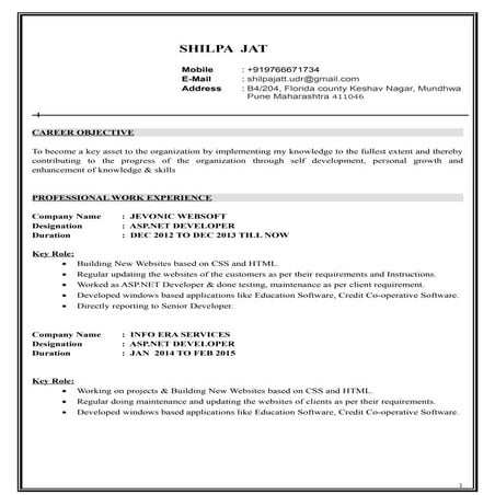 Shilpa CV | DOC