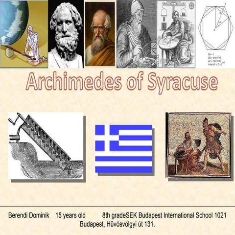 Archimedes | PPT | Geography | Science