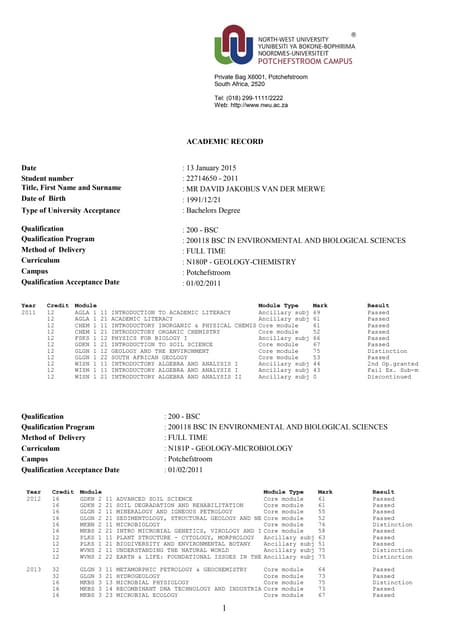UP academic Record | PDF