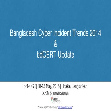 Bangladesh Cyber Security Status in Global Perspective | PPT