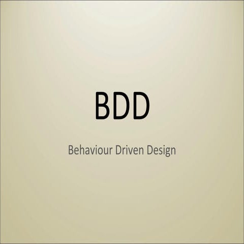 BDD presentasjon fra Stavanger NNUG 5. februar | PPT