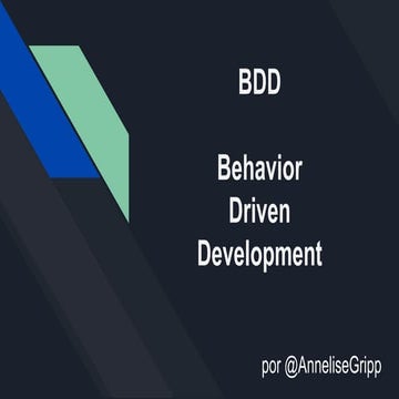 BDD - Behavior Driven Development | PPT