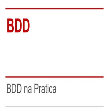 BDD (Behavior-Driven Development) | PPTX