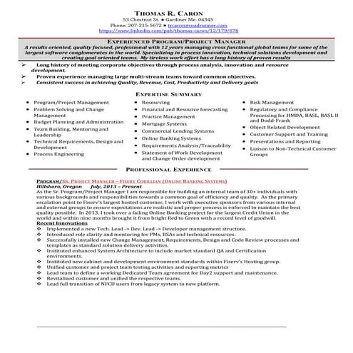 Thomas R Caron Resume | DOC