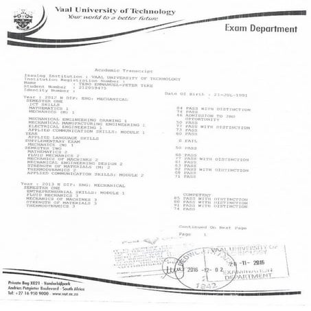 Academic Transcript | PDF