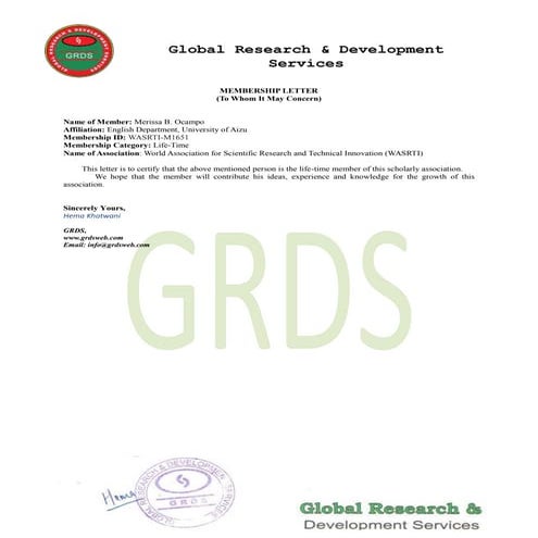GRD Life-Time Membership | PDF