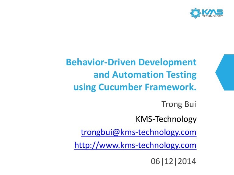 Behavior Driven Development And Automation Testing Using