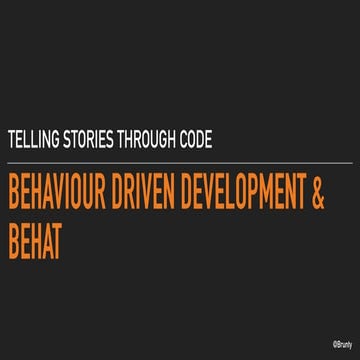 BDD & Behat for PHPUK | PDF