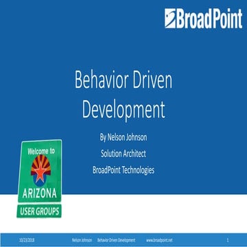 Behavior Driven Development | PPT