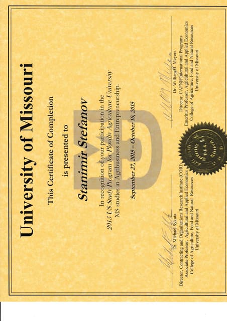 Certificate CEAP | PPT