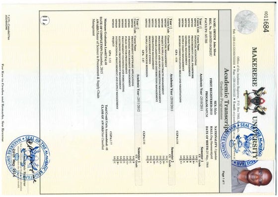 Transcript Msc | PDF