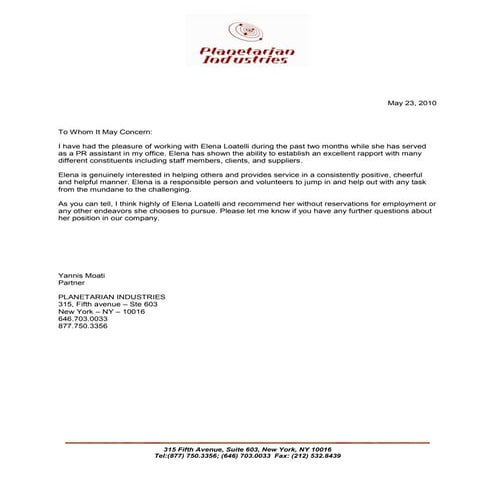 Reference Letter | PDF