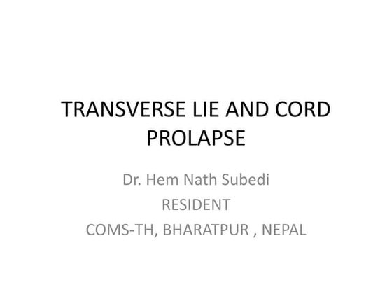 Transverse lie | PPT