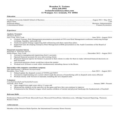 Brandon Troiano Resume V4 | PDF