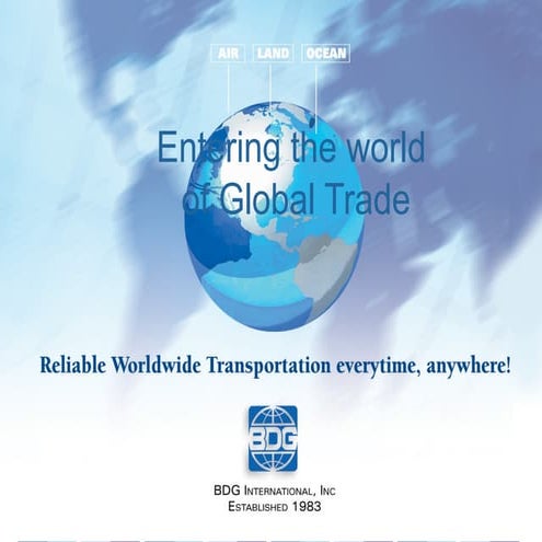 BDG International - Global Trade | PPT | Logistics | Business