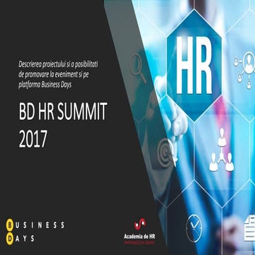 Bd hr summit prezentare proiect si pachete de parteneriat | PPTX