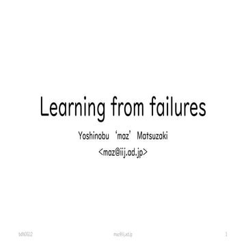 Learning from failures | PPT
