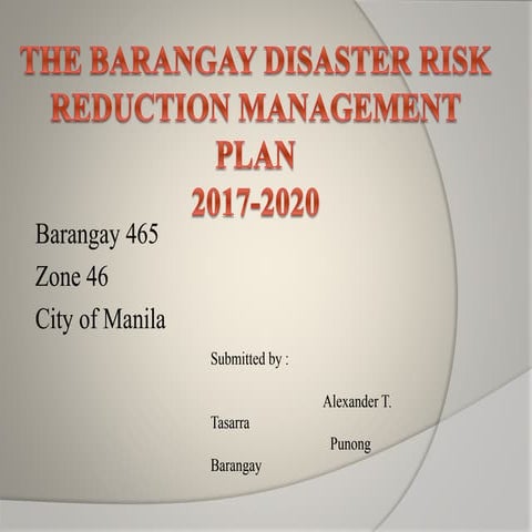 Philippine Disaster Risk Reduction and Management RA 10121