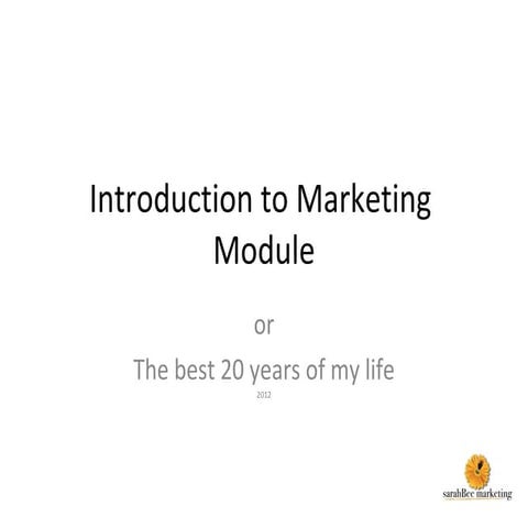 Bds day 4 - 1 - introduction to marketing module | PPT