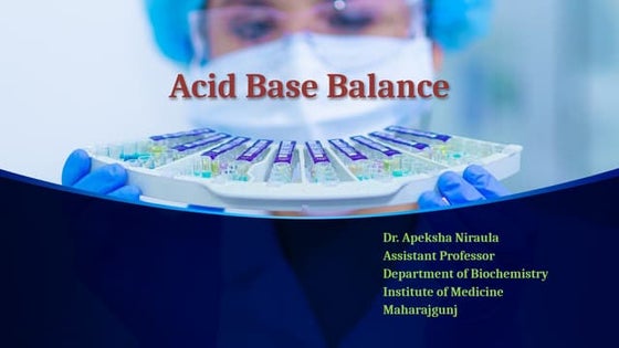 Acid base balance simplified | PPTX