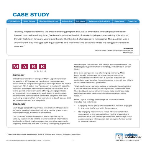 Case Study: How Mark Logic | PDF