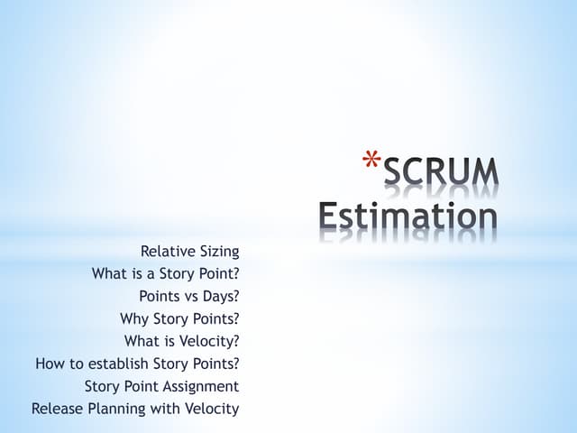 Story Points Estimation And Planning Poker