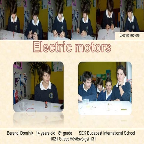 Electric motors | PPS | Physics | Science