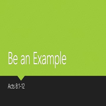Be an-example | PPTX | Christianity | Religion & Spirituality