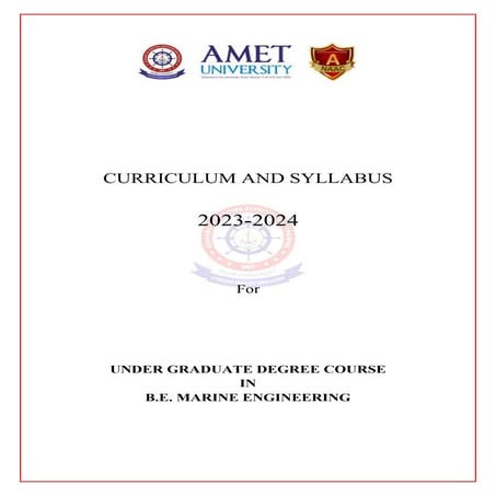 BE-Marine-Engineering- Amet University Full Details | PDF