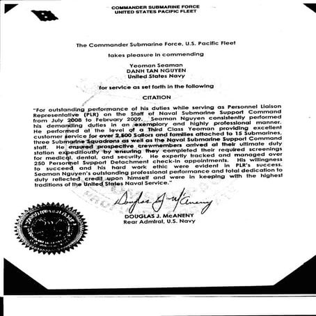 Flag Letter of Commendation | PDF