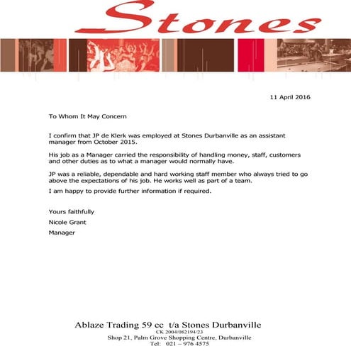 JP - Reference Letter | PDF