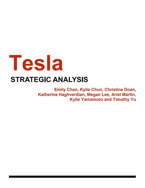 Tesla Motors Presentation | PDF | Automotive Industry | Industries