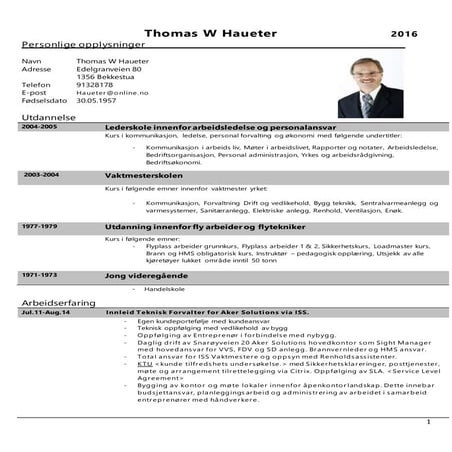 CV Thomas Haueter. 2017 | DOCX