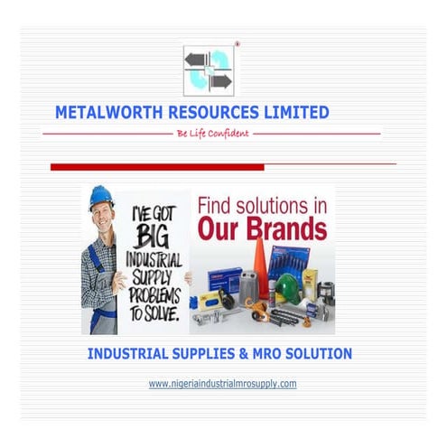 1.MRL INTRODUCTION - INDUSTRIAL SUPPLIES & MRO CAPABILITY | PPT