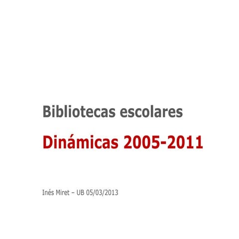 Be 2005 2011_ub_marzo2013_v1 | PPT