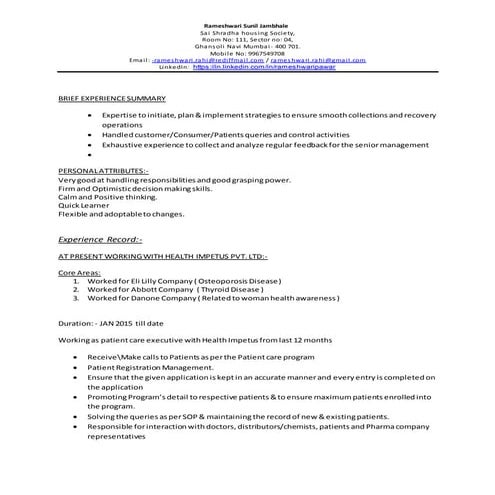 Rameshwari_SJ_CV_2016 | PDF