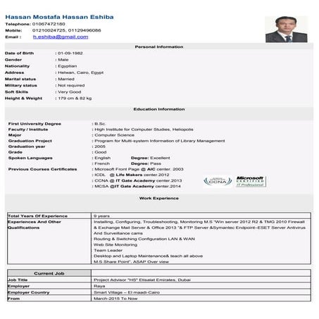 Khaled Mahmoud - Curriculum Vitae | DOCX