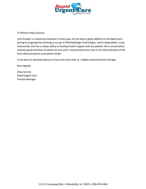 Letter of recommendation | PDF