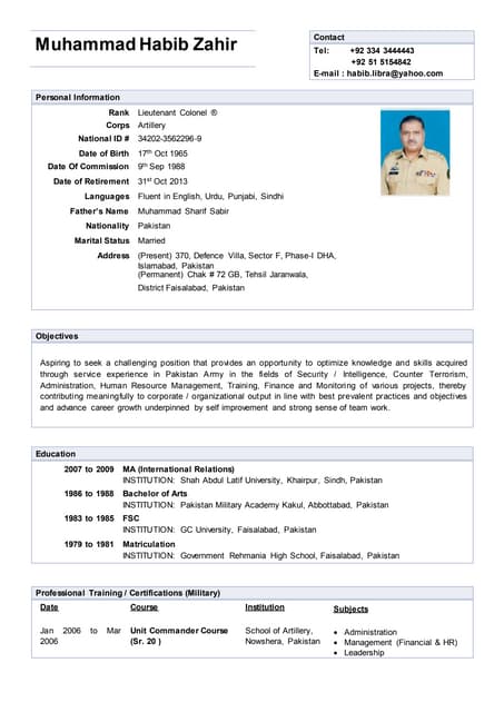 Brig khalid cv | DOC