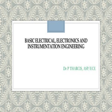 BE3252 BASIC ELECTRICAL, ELECTRONICS AND INSTRUMENTATION ENGINEERING ...