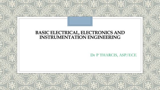 Magnetic Circuits, Introduction to electrical machines | PPT