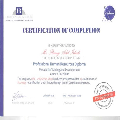 HR Certifcate | PPT