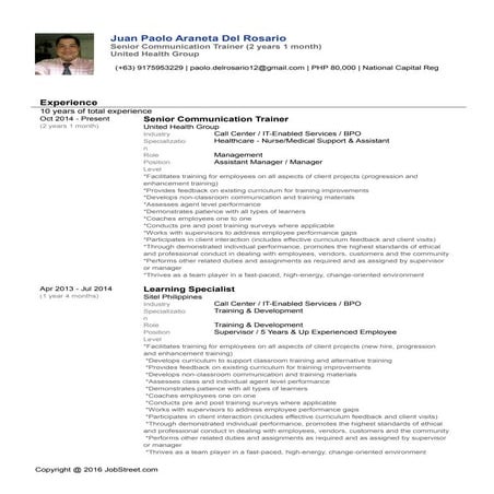 Juan Paolo Araneta Del Rosario | PDF