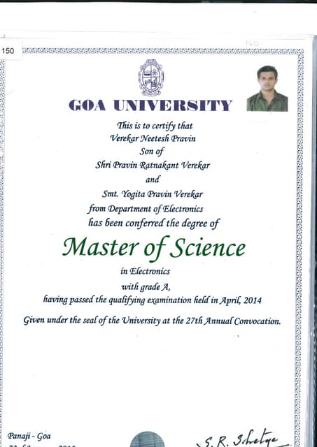 Master's degree certificate | PDF | Education