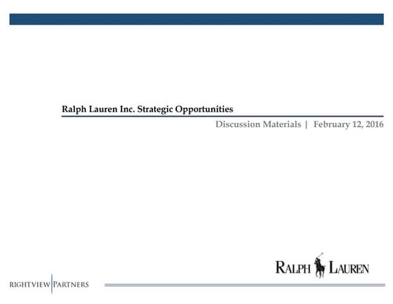 Retail Comparison Project | PPT